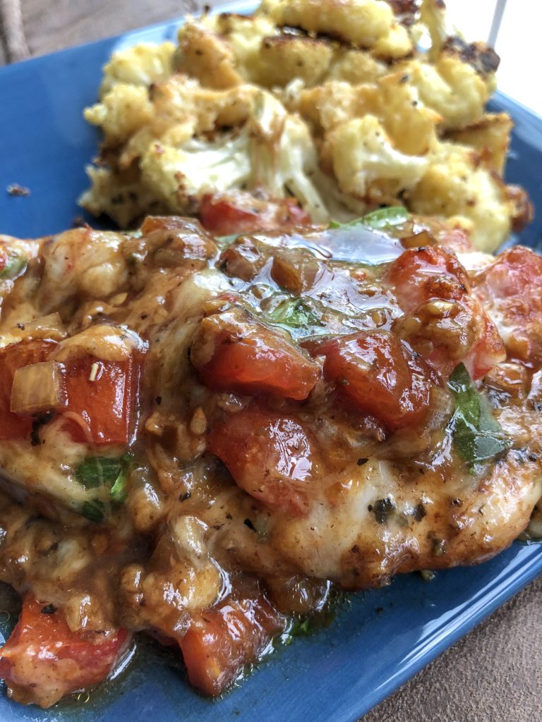 Roasted Caprese Chicken - A Healthy Makeover